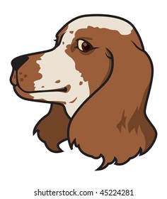 Cartoon Vector Illustration Spaniel Dog Stock Vector (Royalty Free ...