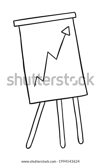 Cartoon Vector Illustration Standing Sales Chart Stock Vector (Royalty ...