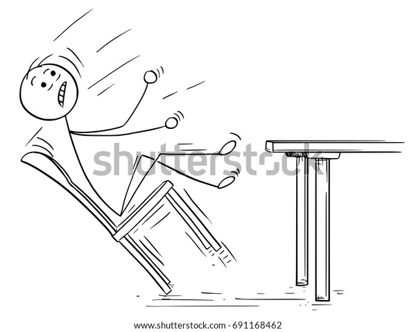 Cartoon Vector Illustration Stick Man Rocking Stock Vector (Royalty ...