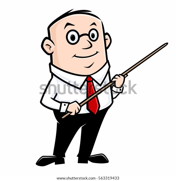 Cartoon Vector Illustration Teacher Design Element Stock Vector ...