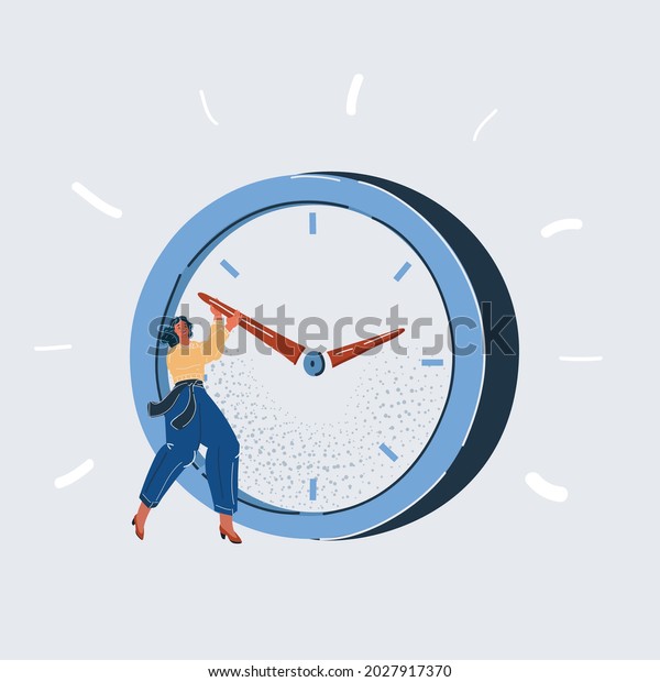 Cartoon Vector Illustration Time Management Concept Stock Vector ...