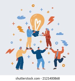 Cartoon Vector Illustration Togetherness Concept People Stock Vector ...