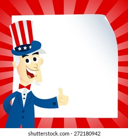 Uncle Sam Banner Decorative Blank Banner: เวกเตอร์สต็อก (ปลอดค่า ...