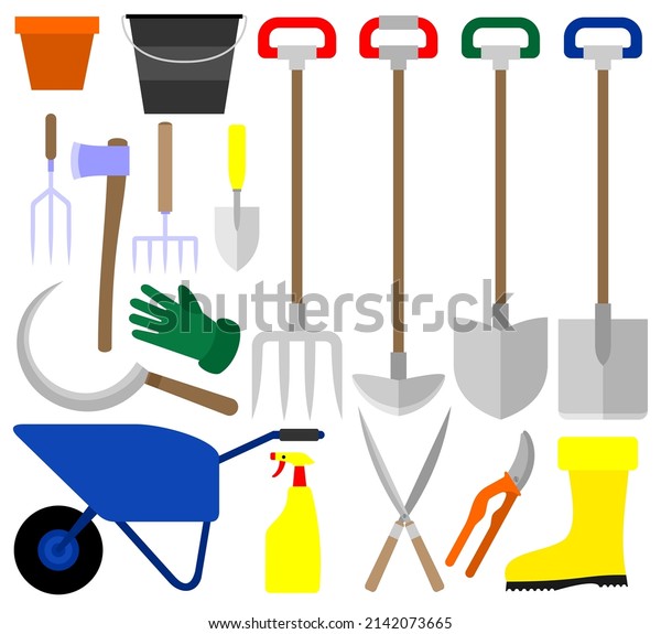 Cartoon Vector Illustration Various Kinds Tools Stock Vector (Royalty ...