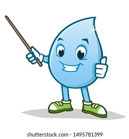 Cartoon Vector Illustration Waterdrop Character Design Stock Vector ...