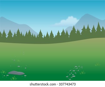 Cartoon Vector Illustration Wilderness Background Stock Vector (Royalty ...