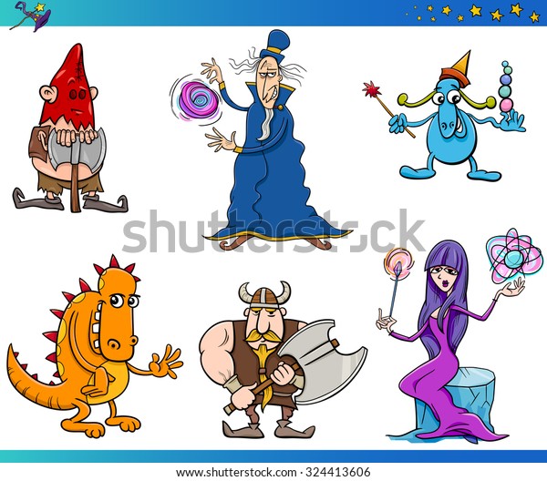 Cartoon Vector Illustrations Fairy Tale Fantasy: vetor stock (livre de ...