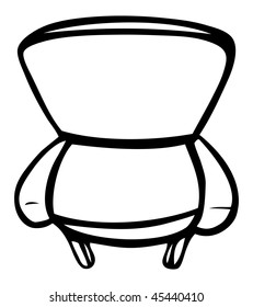 Cartoon Vector Outline Illustration Overhead View Stock Vector (Royalty ...