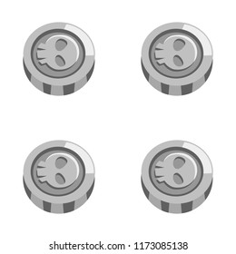Cartoon Vector Silver Coin Seamless Pattern Stock Vector (Royalty Free ...