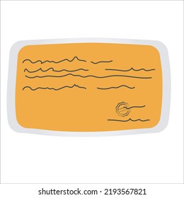 Cartoon Vector Stamped Note Letter Stock Vector (Royalty Free ...