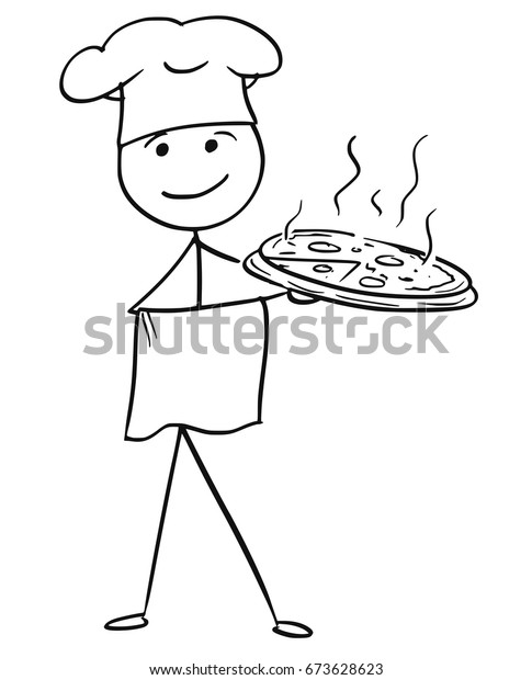 Cartoon Vector Stick Man Drawing Male Stock Vector (Royalty Free) 673628623