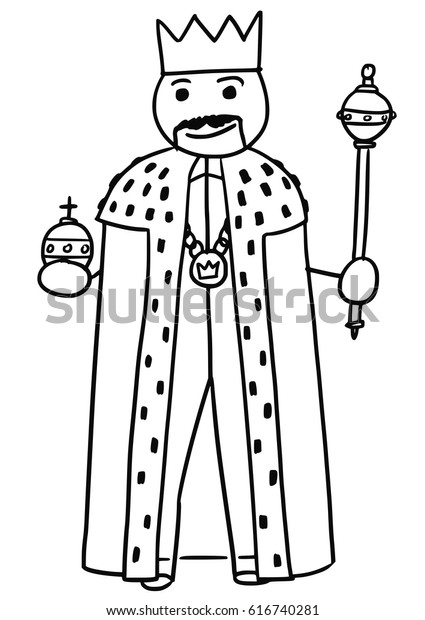 Cartoon Vector Stick Man Medieval King: เวกเตอร์สต็อก (ปลอดค่าลิขสิทธิ์ ...