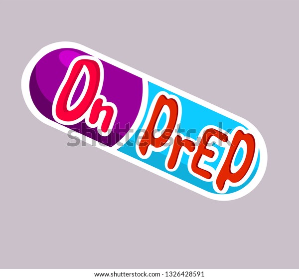 Cartoon Vector Sticker Preexposure Prophylaxis Pill : image vectorielle ...