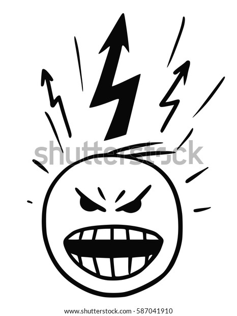 Cartoon Vector Stickman Head Burst Anger 库存矢量图（免版税）587041910 | Shutterstock