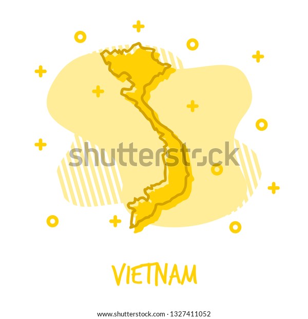 Cartoon Vietnam Map Stock Vector (Royalty Free) 1327411052