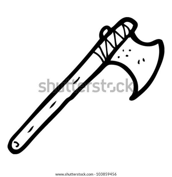Cartoon Viking Axe Stock Vector (Royalty Free) 103859456