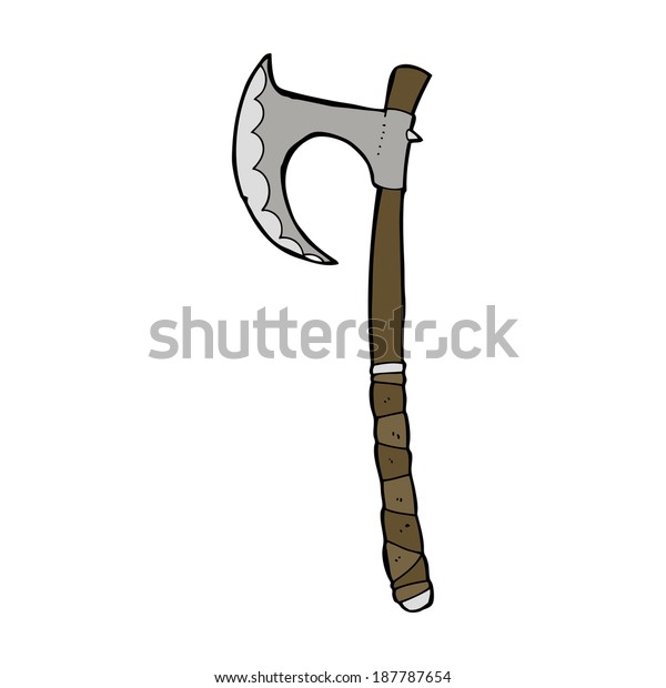 Cartoon Viking Axe Stock Vector (Royalty Free) 187787654 | Shutterstock