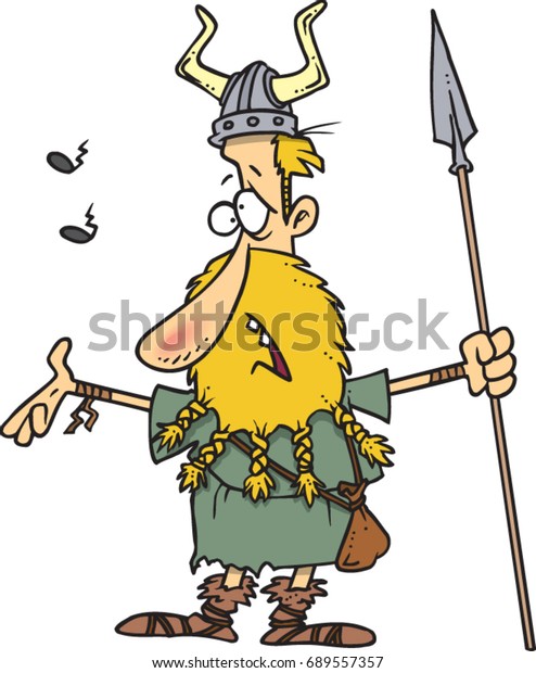 Cartoon Viking Man Singing Stock Vector (Royalty Free) 689557357 ...