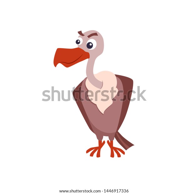 Cartoon Vulture Vector Flat Illustration Stock Vector (Royalty Free ...