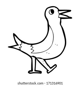 Cartoon Walking Bird Stock Illustration 172217594