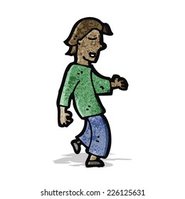 Cartoon Walking Man Stock Vector (Royalty Free) 226125631 | Shutterstock