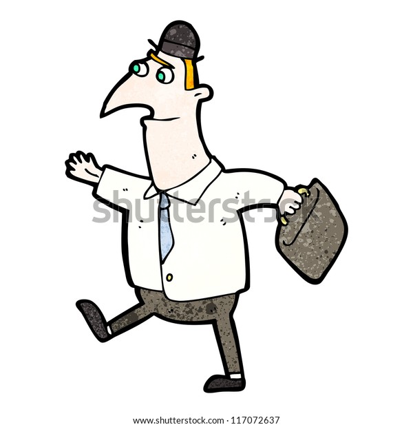 Cartoon Walking Office Man Stock Vector (Royalty Free) 117072637 ...
