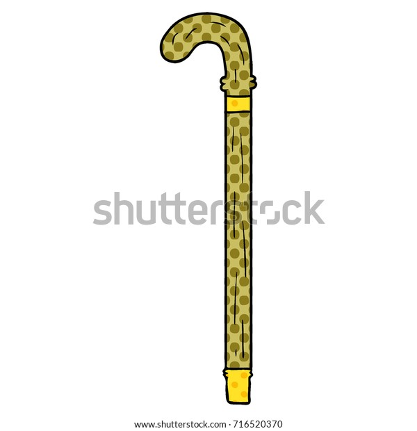 Cartoon Walking Stick เวกเตอร์สต็อก ปลอดค่าลิขสิทธิ์ 716520370