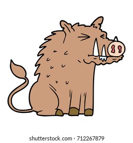 Cartoon Warthog Stock Vector (Royalty Free) 712267879 | Shutterstock