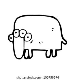 Cartoon Weird Mutant Creature Stock Vector (Royalty Free) 103958594 ...