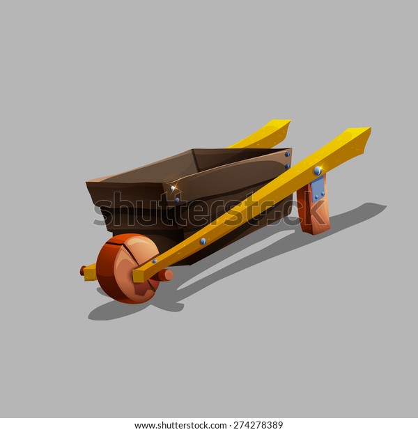 Cartoon Wheelbarrow Vector Illustrations Stock Vector (Royalty Free ...