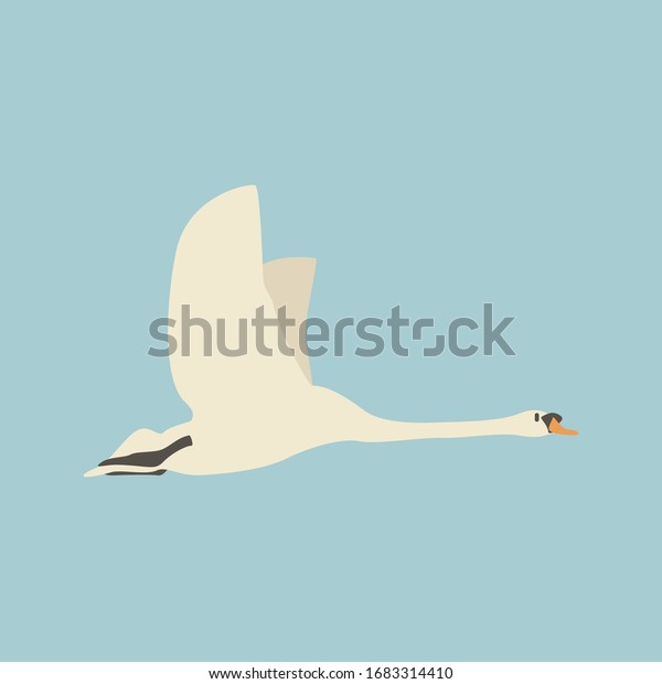 Cartoon White Goose Cute Cartoon White Stock Vector (Royalty Free ...