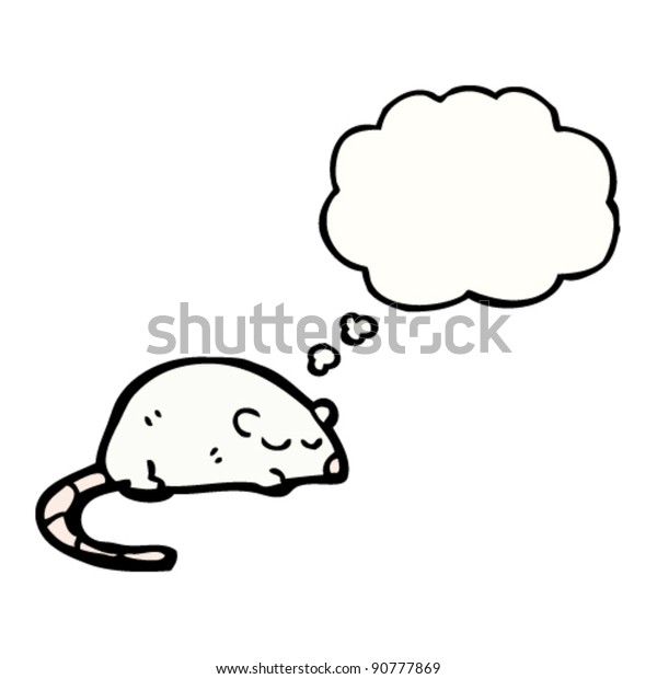 Cartoon White Mouse Sleeping Stock Vector (Royalty Free) 90777869 ...