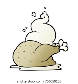 Cartoon Whole Cooked Chicken Stock Vector (Royalty Free) 648471259