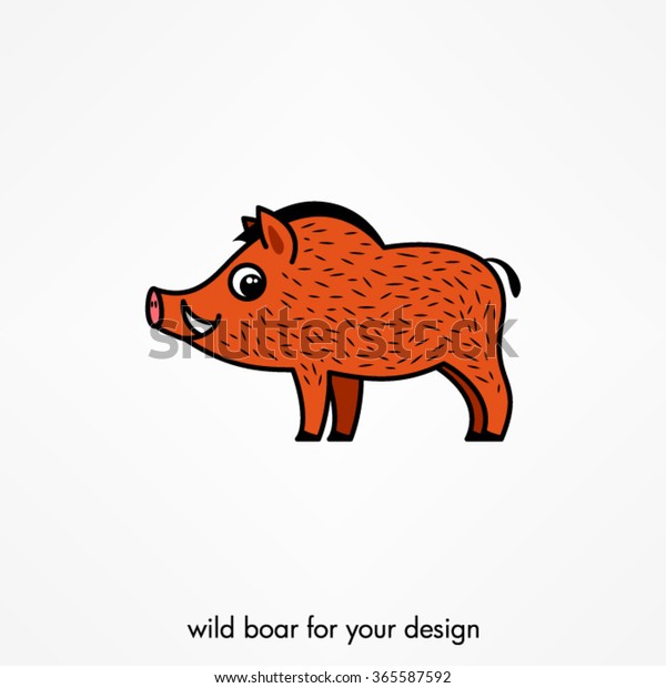 Cartoon Wild Boar Stock Vector (Royalty Free) 365587592 | Shutterstock