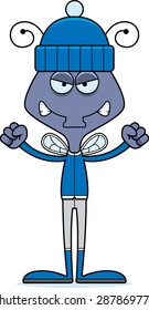Cartoon Winter Fly Looking Angry Stock Vector (Royalty Free) 287869778 ...