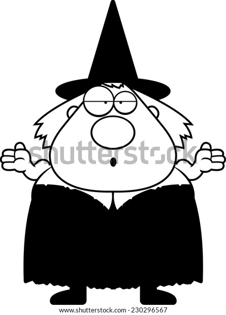 Cartoon Witch Confused Expression Stock Vector (Royalty Free) 230296567 ...