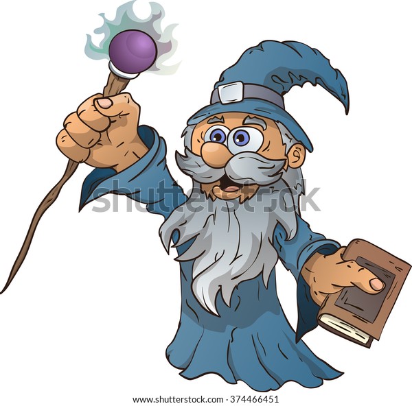 Cartoon Wizard Vector Illustration Stock Vector (Royalty Free ...