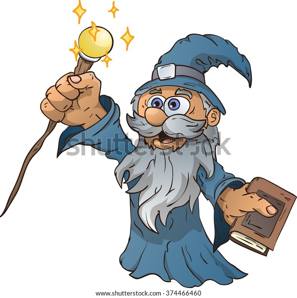 Cartoon Wizard Vector Illustration Stock Vector (Royalty Free ...
