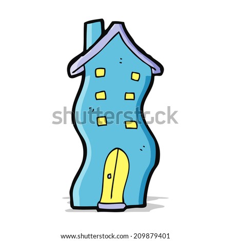 Cartoon Wobbly House Stock Vector (Royalty Free) 209879401 - Shutterstock