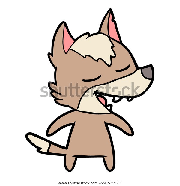 Cartoon Wolf Laughing Stock Vector (Royalty Free) 650639161