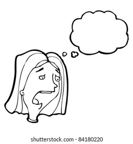 Sad Cartoon Woman Stock Vector (Royalty Free) 78083179