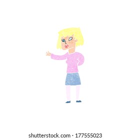 Cartoon Woman Explaining Stock Vector (Royalty Free) 177555023 ...