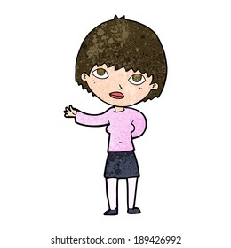 Cartoon Woman Explaining Stock Vector (Royalty Free) 189426992 ...