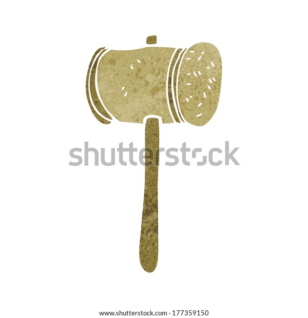 Cartoon Wooden Hammer Stock Vector (Royalty Free) 177359150 | Shutterstock
