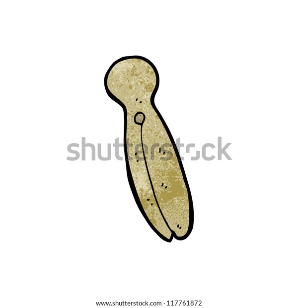 Cartoon Wooden Peg Stock Vector (Royalty Free) 117761872 | Shutterstock