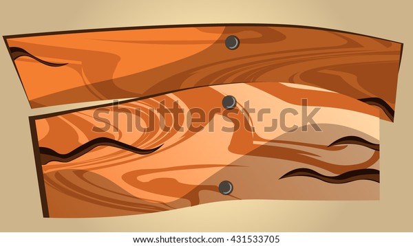 Cartoon Wooden Plaque Wooden Texture Wooden Stock Vector (Royalty Free ...