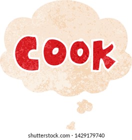 Cartoon Word Cook Thought Bubble Grunge Stock Vector (Royalty Free ...