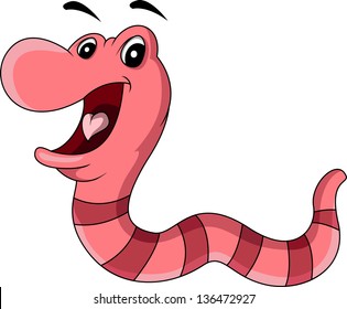 Cartoon Worm Smiling Stock Vector (Royalty Free) 136472927 | Shutterstock