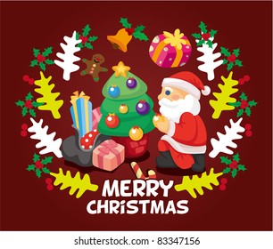 Cartoon Xmas Card Stock Vector (Royalty Free) 83347156 | Shutterstock