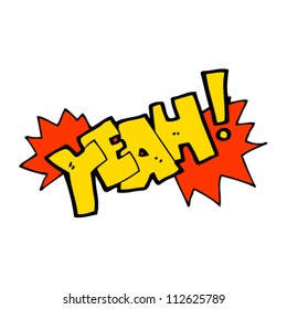 Cartoon Yeah Symbol Stock Vector (Royalty Free) 112625789 | Shutterstock